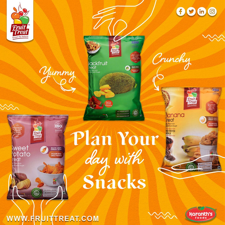 Plan your days with Vacuum Fried snacks – FruitTreat India