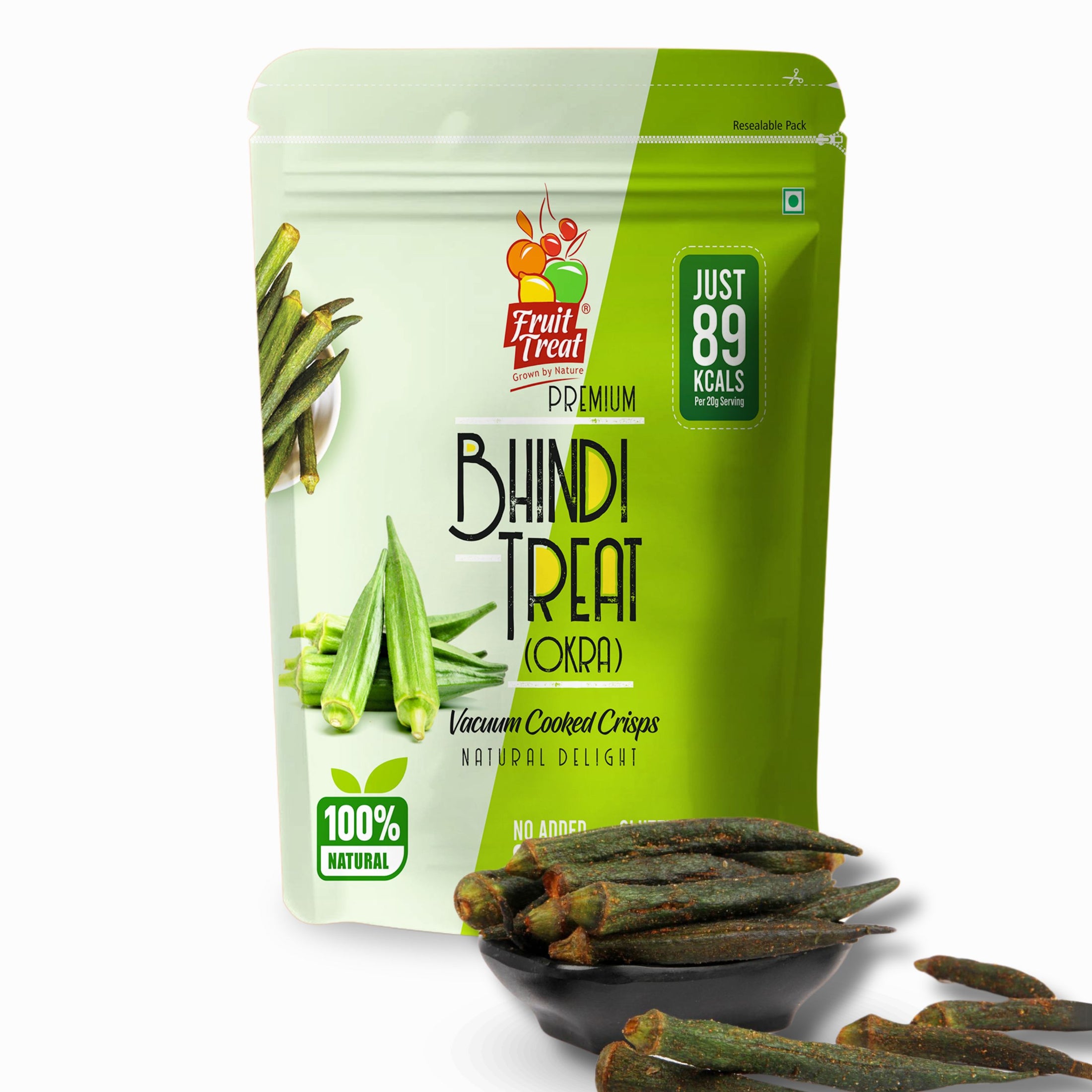 Natural Bhindi Okra Chips |Healthy Vacuum Fried Okra Snack |FruitTreat ...