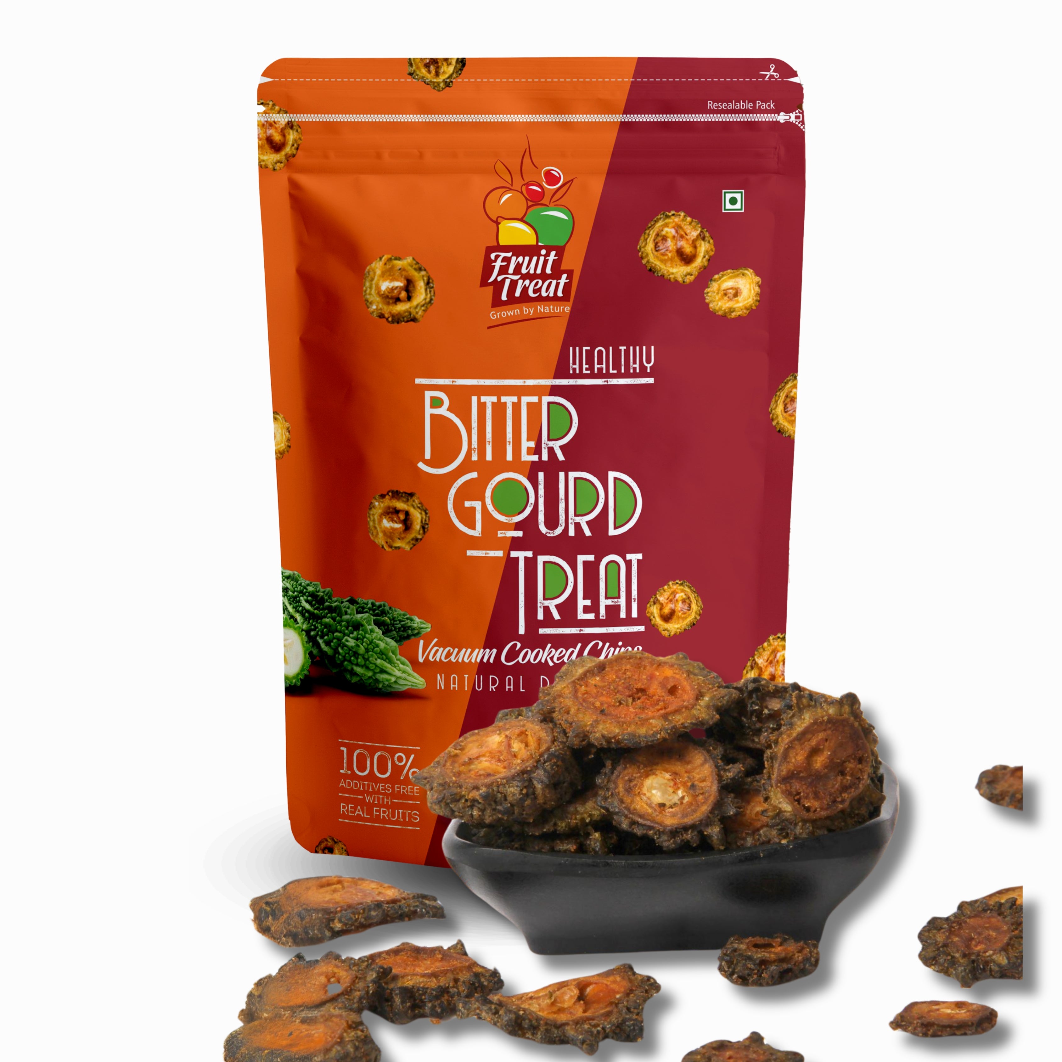 Natural Bittergourd Chips | Crispy Vacuum Fried Snacks | FruitTreat ...