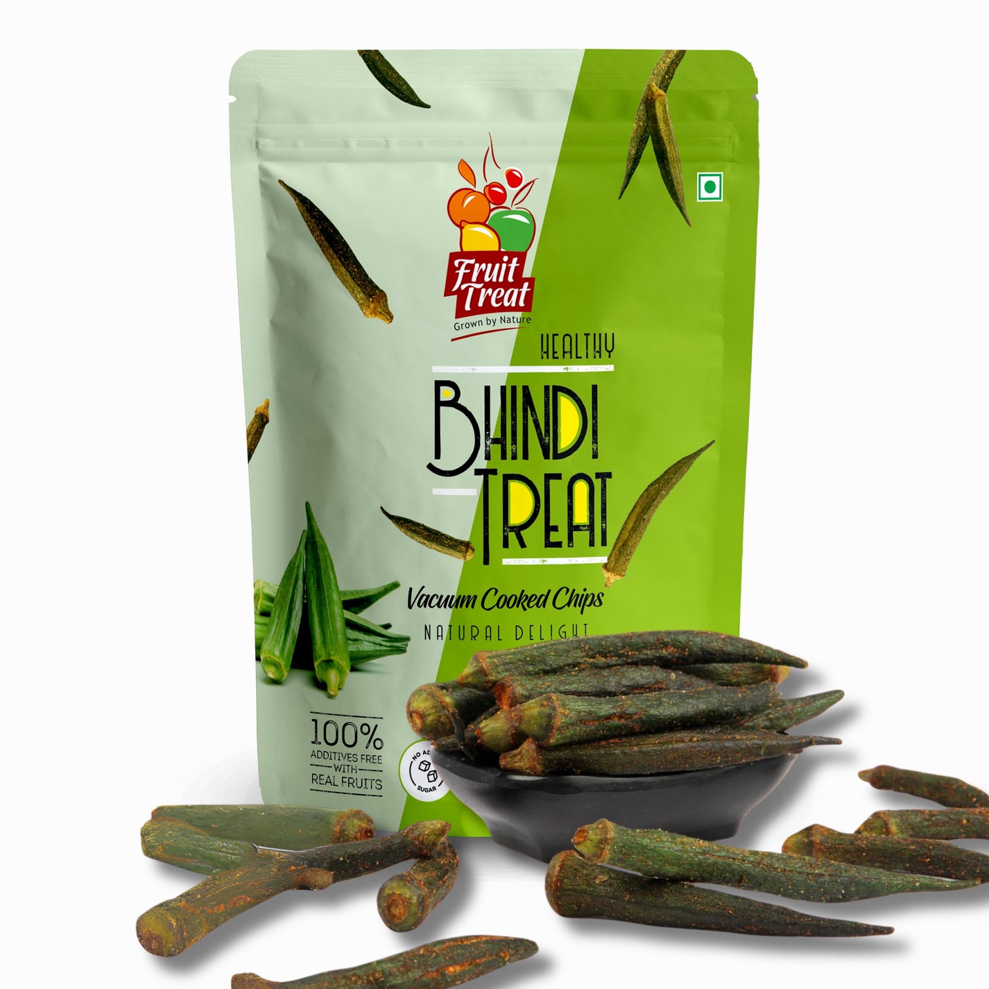 Natural Bhindi Okra Chips |Healthy Vacuum Fried Okra Snack |FruitTreat ...