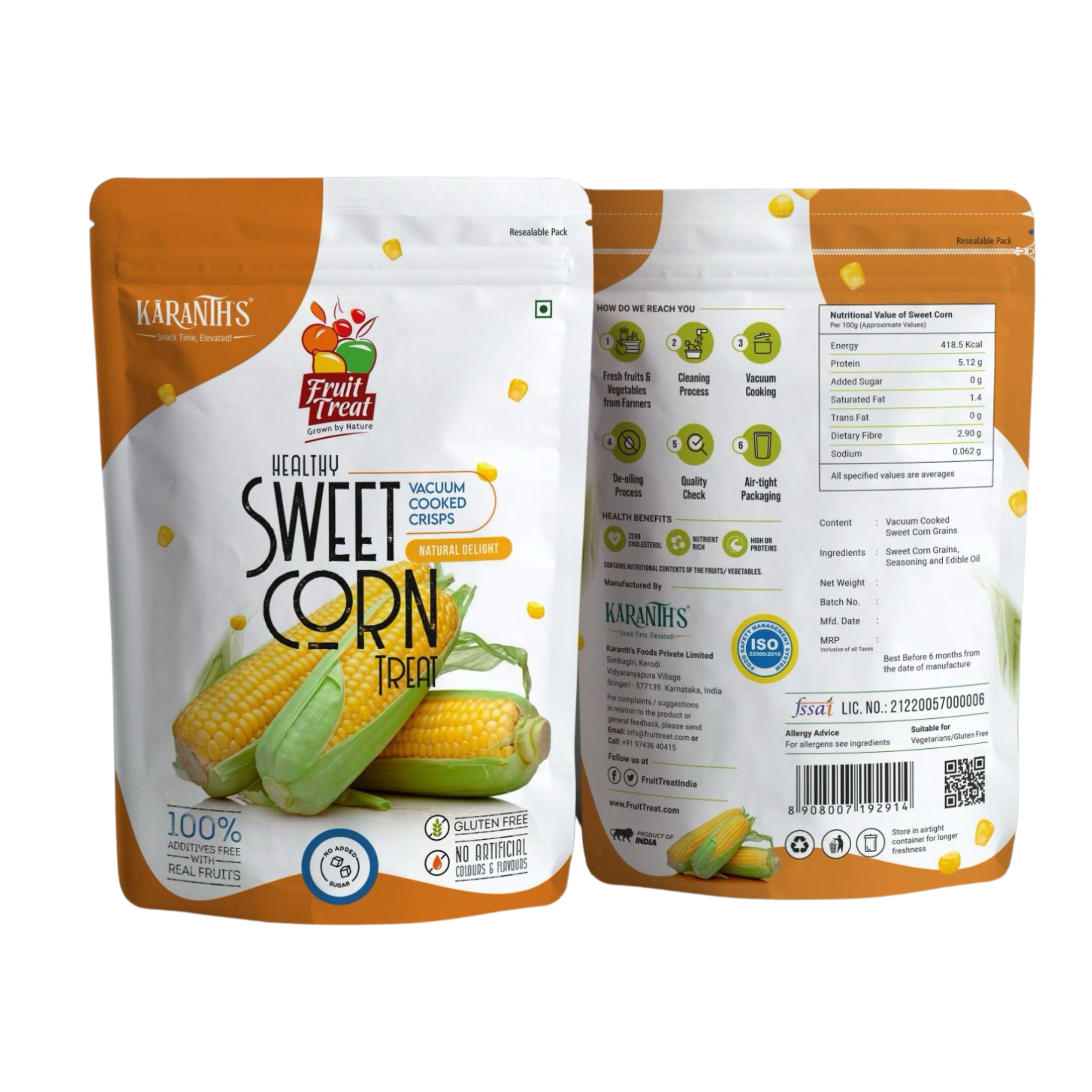 Vacuum Fried Sweet Corn Treat - 50 gms – FruitTreat India