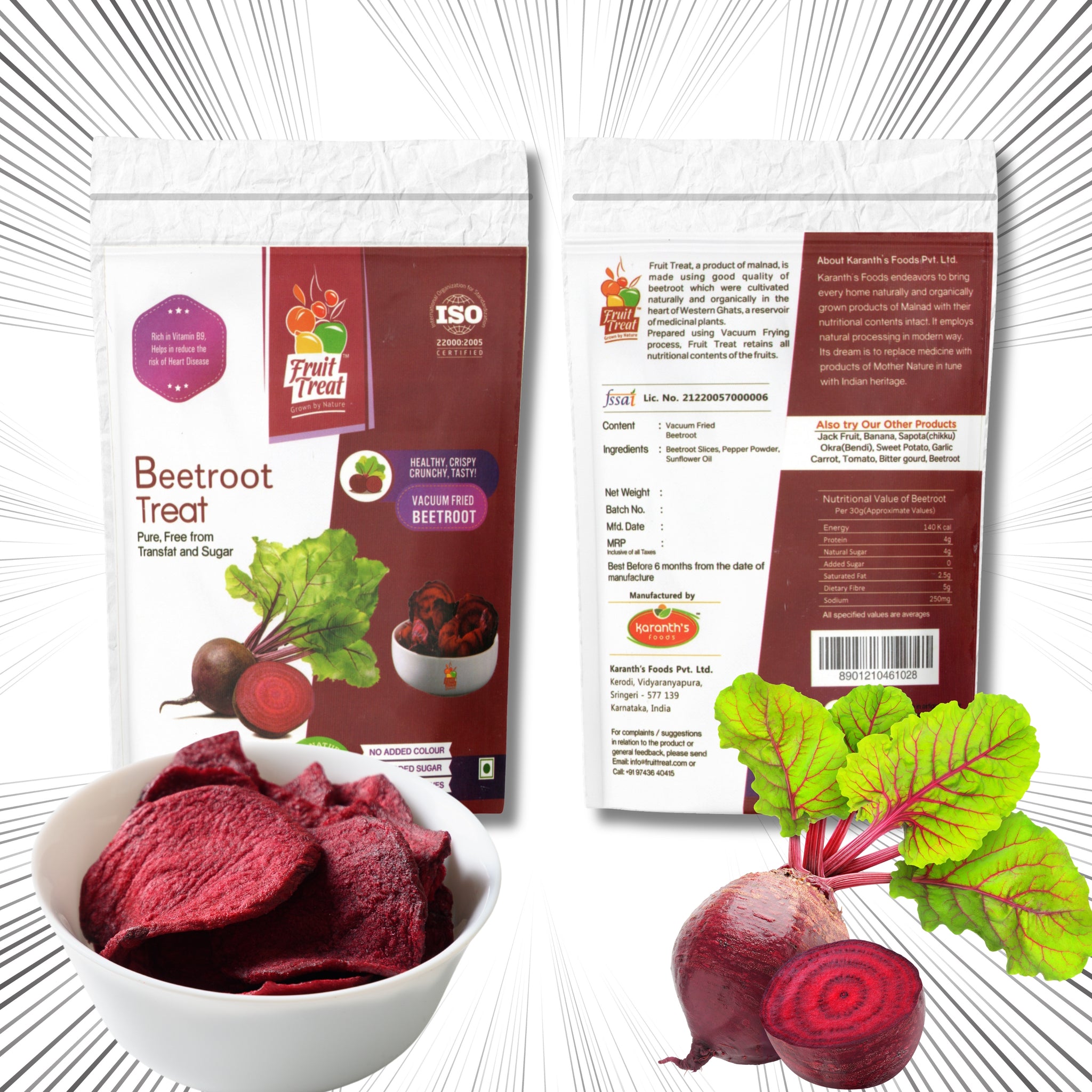 Vacuum Fried Beetroot Treat - 40 gms – FruitTreat India