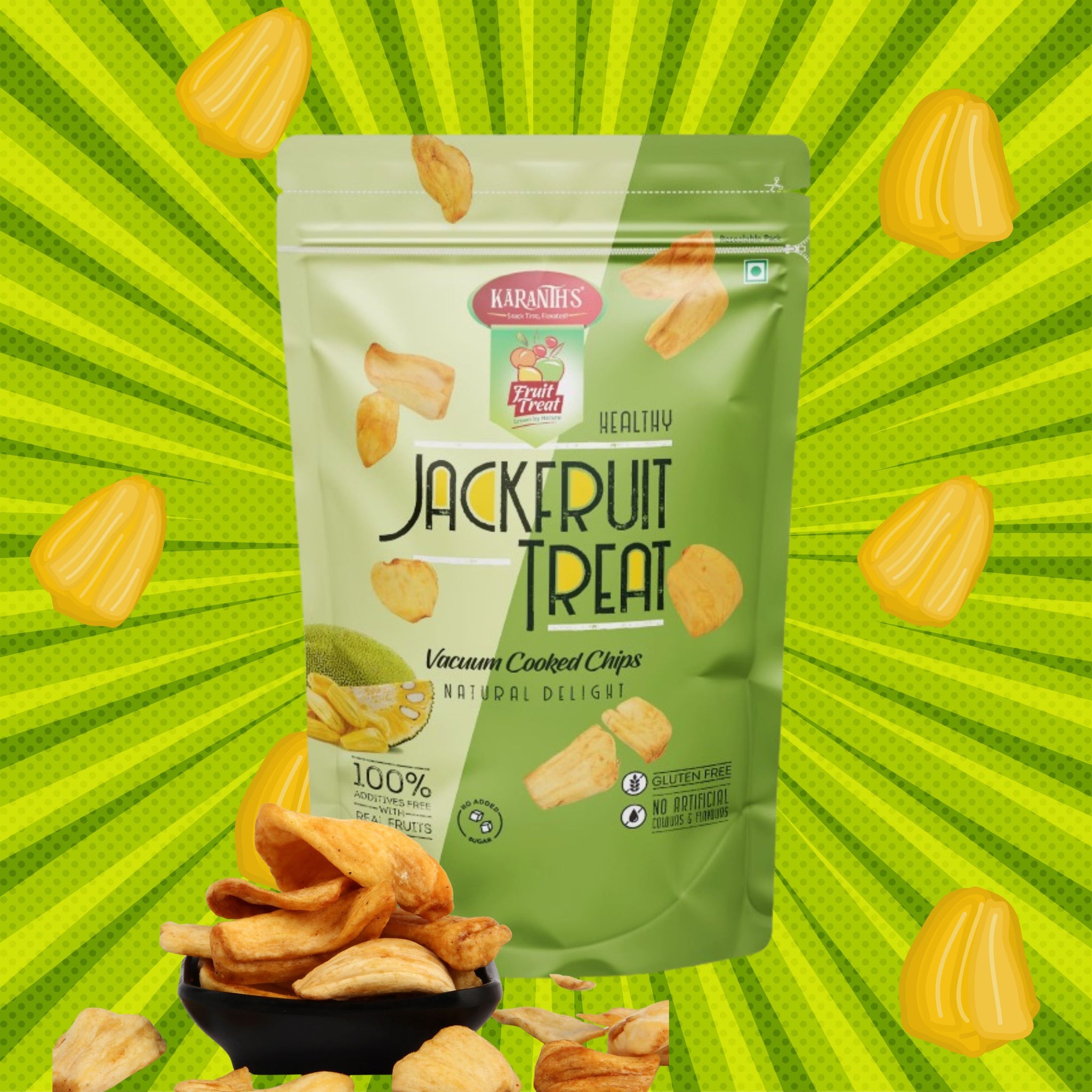 Natural Jackfruit Chips |Vacuum Fried Jackfruit Snacks | FruitTreat ...