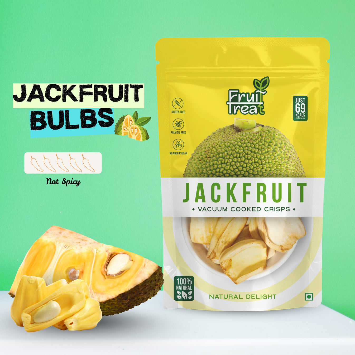 Natural Jackfruit Chips |Vacuum Fried Jackfruit Snacks | FruitTreat ...