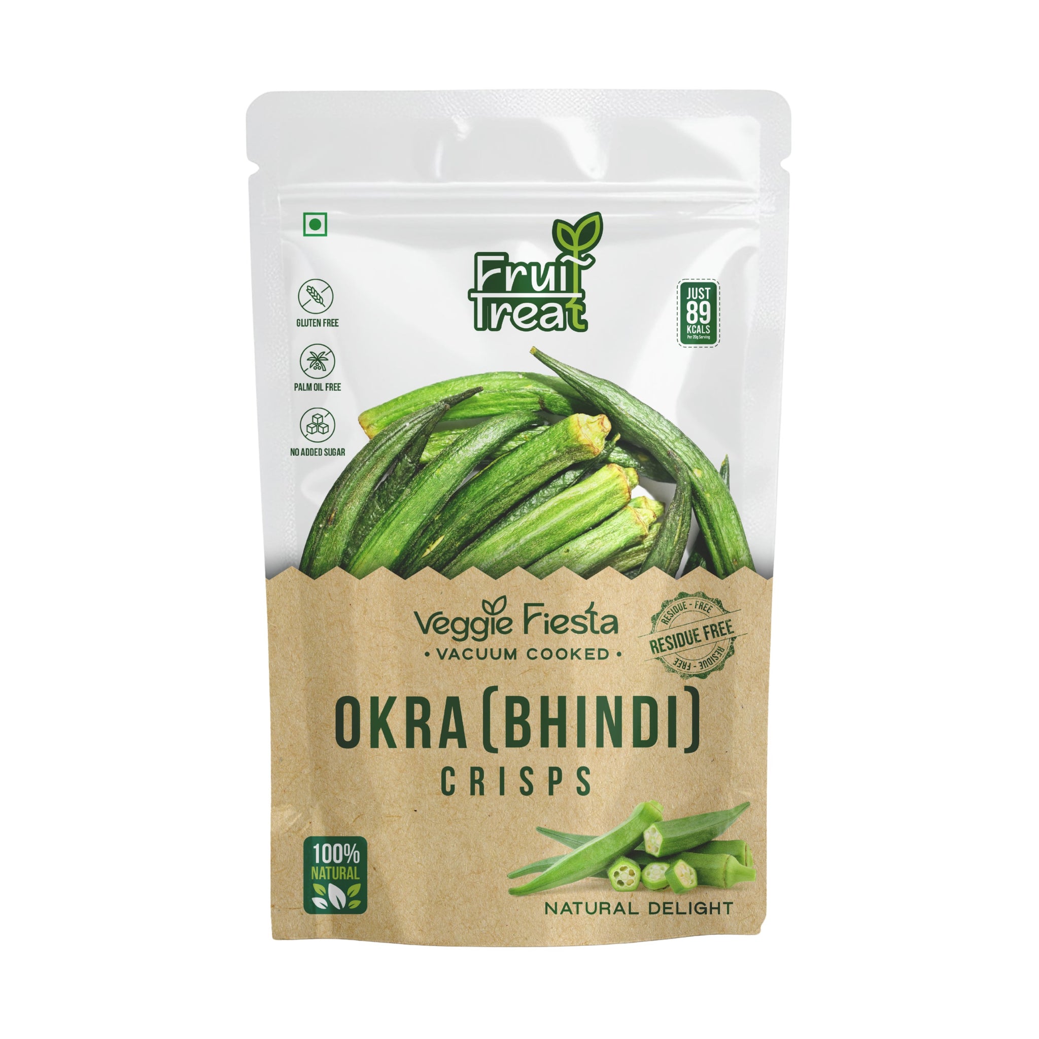 Natural Bhindi Okra Chips |Healthy Vacuum Fried Okra Snack |FruitTreat ...