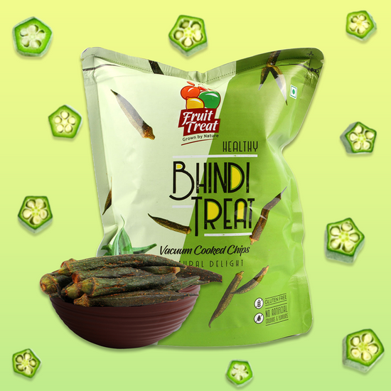 Natural Bhindi Okra Chips |Healthy Vacuum Fried Okra Snack |FruitTreat ...
